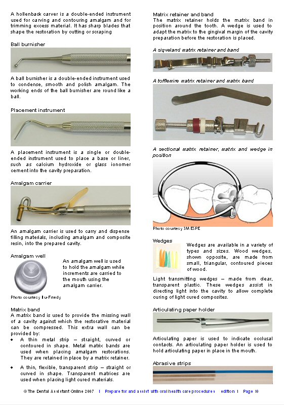 Sample page from the learner guide Prepare for Assist with Oral Health ...